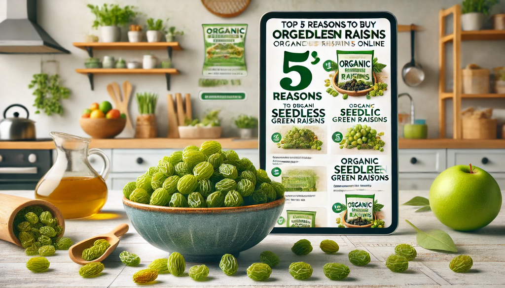 Top 5 Reasons to Buy Organic Seedless Green Raisins Online – Kunuts